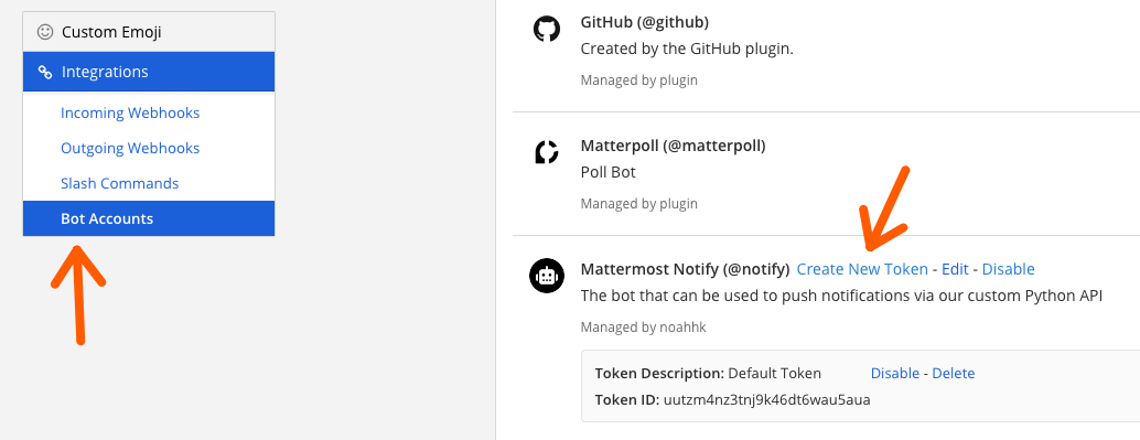 Set up the Notify Bot — mattermost-notify documentation
